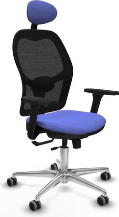 Piqueras y Crespo Ergonomischer Stuhl mit Lendenwirbelst&uuml;tze Jorquera mit 3D-Armlehnen und festem Kopfteil, ausgestattet mit Syncro/Traslack und eingespritztem Schaumst