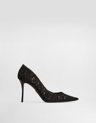 Dolce & Gabbana Lace Pumps - Frau Pumps Und Slingbacks Schwarz 39.5