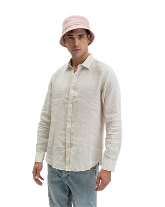 Gianni Lupo GL7619S Hemd, Beige, XL für Herren