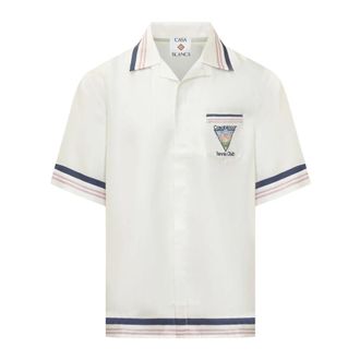 Casablanca Hemdkragen Kurzarmhemd - - Shirts - Herren - Wei&szlig; - 3XL
