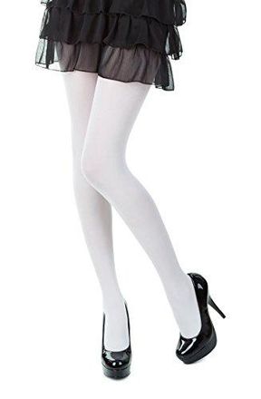 Romartex Collants colorés opaques 40 deniers pour femme, XL, blanc