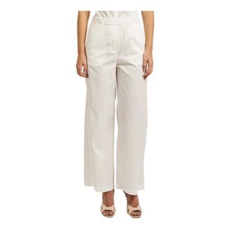 Patrizia Pepe Femme, Pantalons, Blanc, Taille: 36 FR Pantalon Palazzo &agrave; Jambes Droites