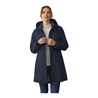 Junge Femme, Manteaux, Bleu, Taille: 44 FR Bleu Marine Élégant Lis 50
