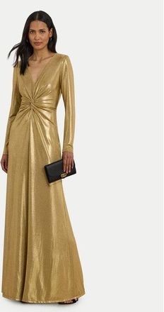 Lauren Ralph Lauren Abendkleid 253979967001 Goldfarben Slim Fit