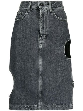 Off-white jupe crayon Meteor en jean - Bleu