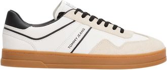 Tommy Jeans Homme, Chaussures, Blanc, Taille: 44 EU Baskets Pelle