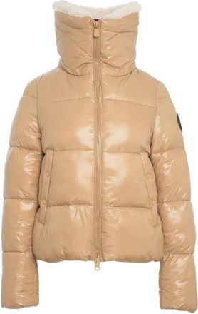 Save The Duck Femme, Vestes, Brun, Taille: 40 FR Beige Puffer Jacket Aw25