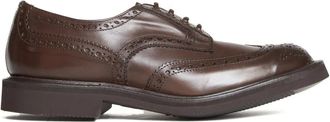 Trickers Mens Espresso Burnished Derby Brogues - Gr. 6_5 - in Grau