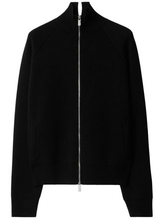 Burberry veste zipp&eacute;e &agrave; logo imprim&eacute; - Noir