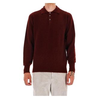 Drumohr Woll Rundhals Pullover - - Tops - Herren - Rot - 2XL