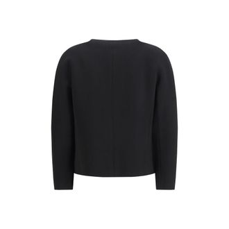 Max Mara Womens Black Triacetate Coat Clothing
