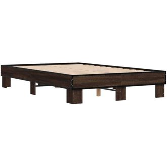 vidaXL Cadre de lit sans matelas chêne marron 120x190 cm Vidaxl