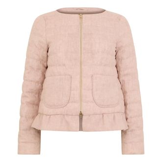 Herno Gesteppte Jacke mit R&uuml;sche am Bund - - Jackets - Damen - Rosa - XL