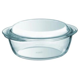 Pyrex ESSENTIALS Boro Casserole 1,6 l + 0,5 l Abdeckung, durchsichtig, Borosilikatglas, 1,6 Liter, 1,6 l