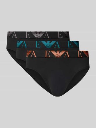 Emporio Armani Slip mit elastischem Label-Bund im 3er-Pack