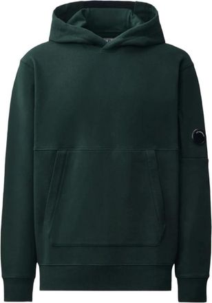 C.P. Company C.p. Company, Homme, Sweatshirts et sweats &agrave; capuche, Vert, Taille: L Sweat &agrave; capuche Poche kangourou Lente sur la manche