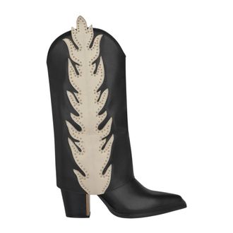 Alma En Pena Gamaschen Stiefel Flammen und Nieten - - Shoes - Damen - Schwarzk - 41 EU
