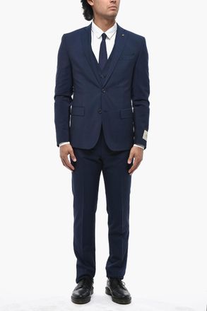 Corneliani CC COLLECTION Dreiteiliger Anzug aus Mohair-Mix Corneliani
