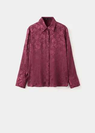 Mango CHEMISE CAMMEO bordeaux - Femme - S - MANGO