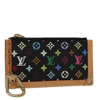 Louis Vuitton Porte-monnaie Pre-owned en Toile Monogram Multicolore - Femme - Pre-owned - Noir - Taille: ONE Size