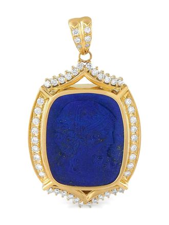 Luxury Bazaar pendentif en or 18ct serti de diamant et de lapis
