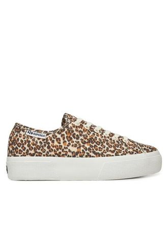 Superga Sneakers Platform Leopard Print Braun