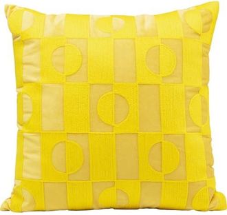 Kare Design Phase, Gelb, 45x45 cm, Abnehmbarer Bezug mit Rei&szlig;verschluss, Minimalistisch, Dekokissen inklusive F&uuml;llung