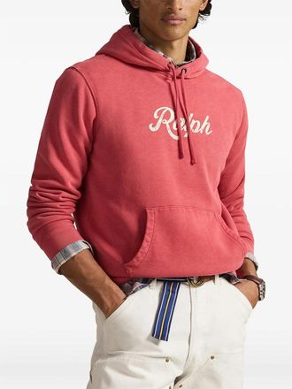 Ralph Lauren Logo-Embroidered Hoodie - Red