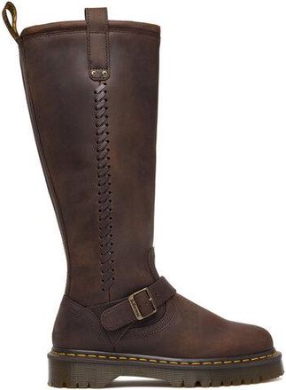 Dr. Martens Stiefel ANISTONE KNEE HIGH CRAZY HORSE DM41871200 Braun
