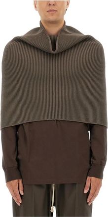 Rick Owens Femme, Vestes, Gris, Taille: ONE Size Cape &agrave; capuche