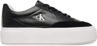 Calvin Klein Sneakers Flatform Lace Up Tcap Lth-Su HW0HW03438 Schwarz