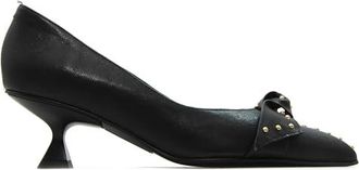 Pedro Miralles Pedro Miralles Chaussures en cuir avec talon, noeud avant, semelle en caoutchouc, pour femme, Noir, 36 EU