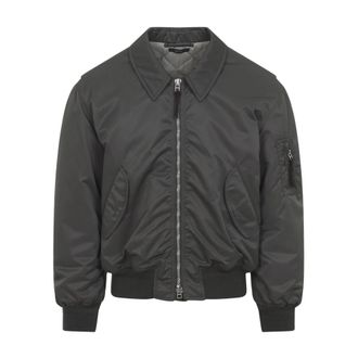 Tom Ford Satin Nylon Flight Bomber - - Jackets - Herren - Gr&uuml;n - M