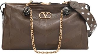Valentino Garavani Femme, Sacs, Brun, Taille: ONE Size Panthea Medium Shoulder Bag