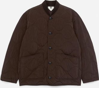 Arket Upcycled Down Liner-Jacke -Braun