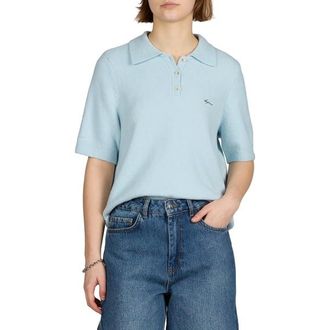 Object Polo textur&eacute; en coton m&eacute;lang&eacute;