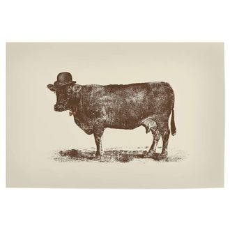 artboxONE Poster 60x40 cm Tiere Cow Cow Nut I hochwertiger Design Kunstdruck - Bild Kuh Hut Kuh