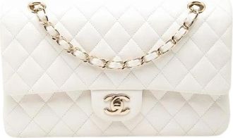 Chanel Sac bandouli&egrave;re Classic Flap Caviar Pre-owned - Femme - Pre-owned - Blanc - Taille: ONE Size