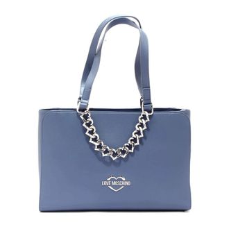 Moschino Henkeltasche mit Kette - - Bags - Damen - Blau - ONE SIZE