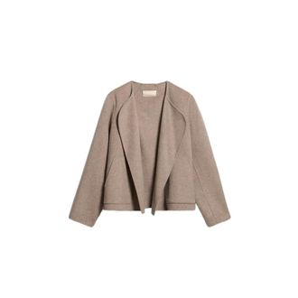 Vanessa Bruno Femme, Vestes, Beige, Taille: 38 FR Veste en laine taupebeige