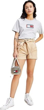 Tommy Jeans Shorts f&uuml;r Damen mit Logo-Aufn&auml;her
