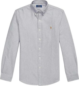 Polo Ralph Lauren Homme, Chemises, Gris, Taille: M Oxford Slim-Fit Shirt