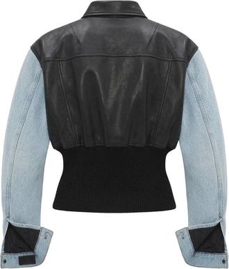 Haikure Panelled Denim Jacket - Black