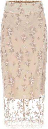 Guess Femme, Jupes, Rose, Taille: 38 FR Jupe Crayon Brod&eacute;e