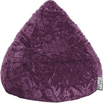 Sitting Point Magma Pouf en Peluche, Taille XL, Environ 220 l, Couleur Aubergine