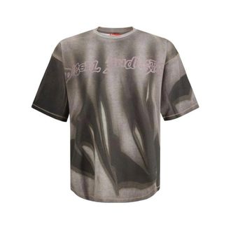 Diesel Homme, Tops, Gris, Taille: L T-shirt ras du cou en coton