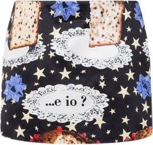 Moschino Femme, Jupes, Multicolore, Taille: 42 FR Mini-jupe imprim&eacute;e en m&eacute;lange de coton