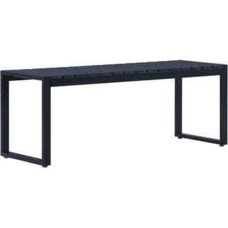 vidaXL Vidaxl - Gartenbank 120,5 cm PS-Platte Schwarz