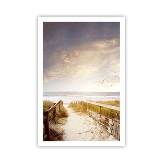 Arttor Poster ohne Rahmen Meer Weg Strand Deko 61x91cm Wandposter Art Prints Wandbilder Dekoration Wohnzimmer Schlafzimmer K&uuml;che Wanddeko Bild Wand Kunstdruc