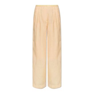 Forte_Forte Femme, Pantalons, Orange, Taille: 38 FR Linen Pantalons